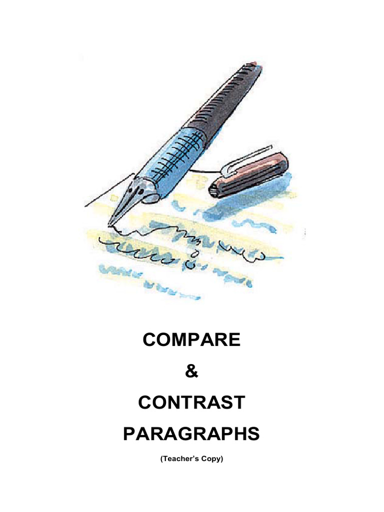 Compare & Contrast Paragraphs-Teacher's | PDF | Adjective | Sentence ...