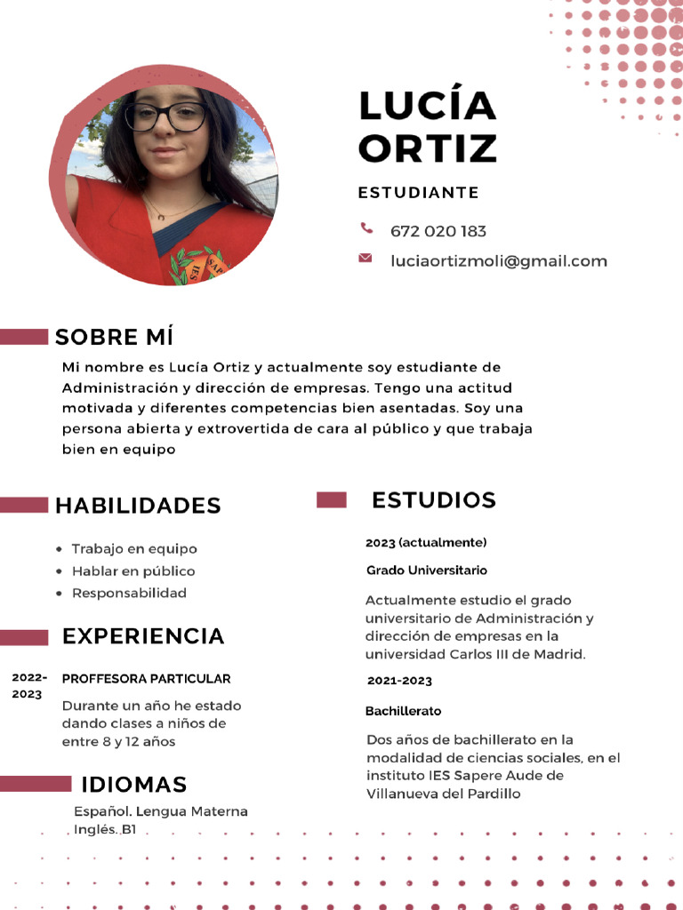 CV Lucía Ortiz | PDF