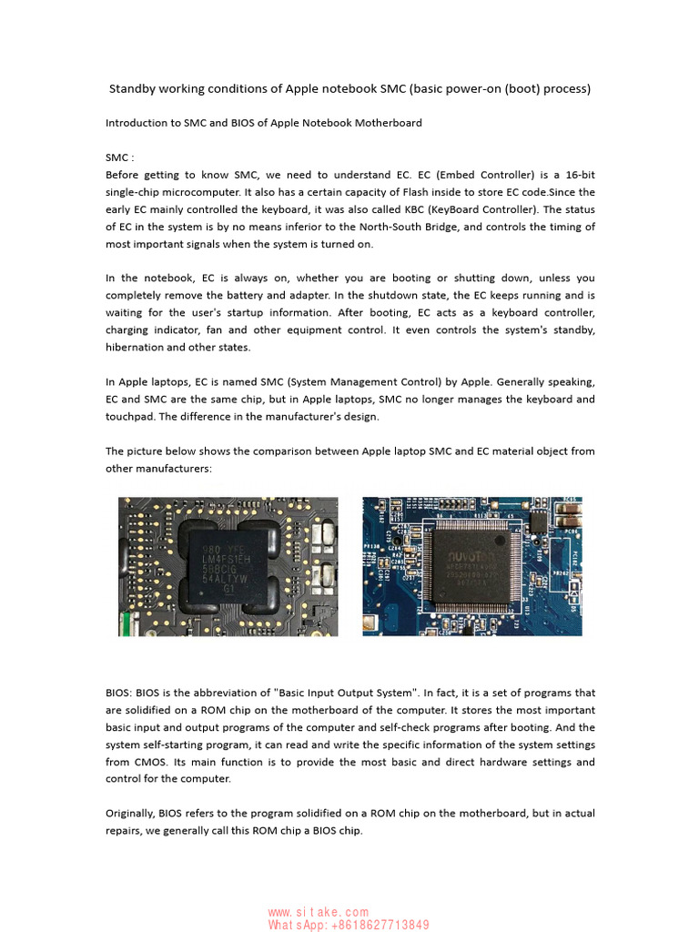 19-Standby Working Conditions of MacBook SMC EC Basically Electrical ...