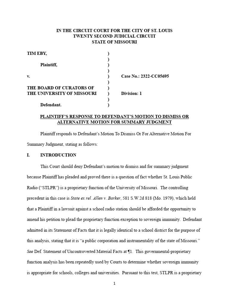 See Def. Statement of Uncontroverted Material Facts at 1. This ...
