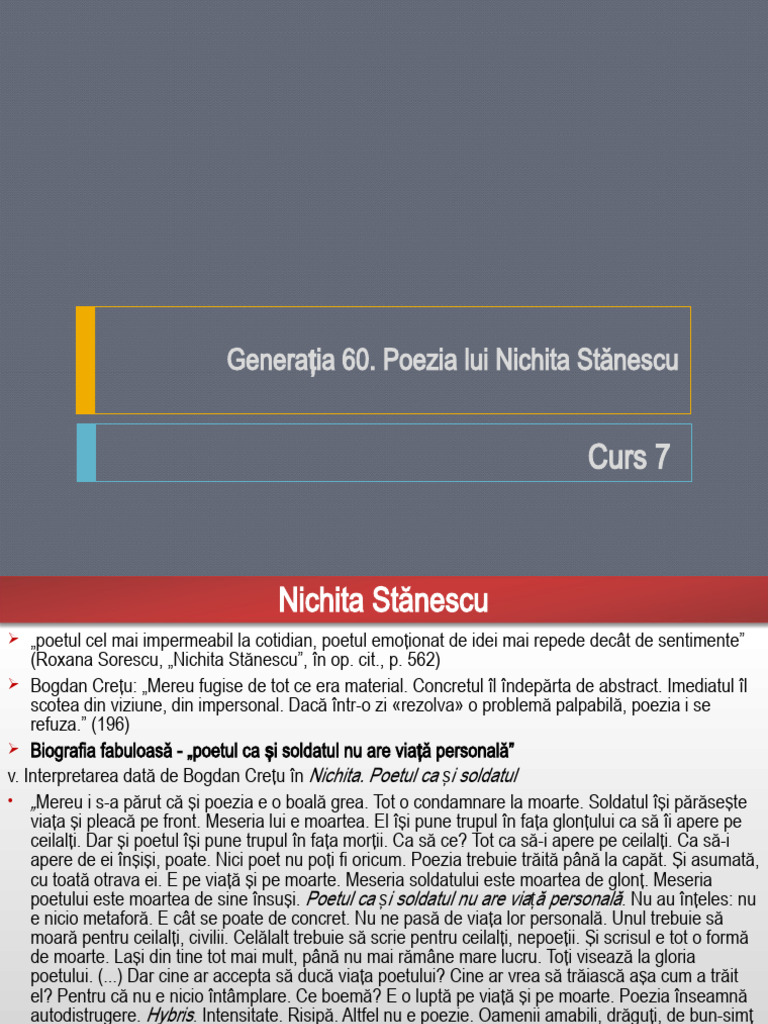 7 - Nichita Stanescu | PDF