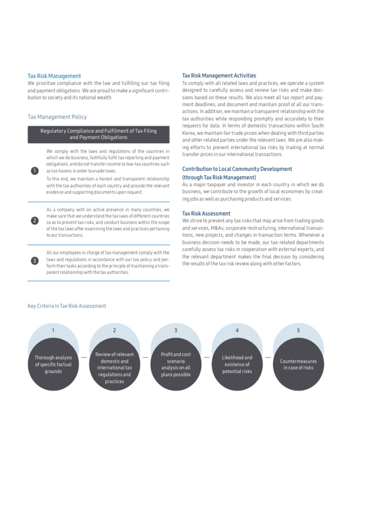 38 Tax Risk Management Policy | PDF