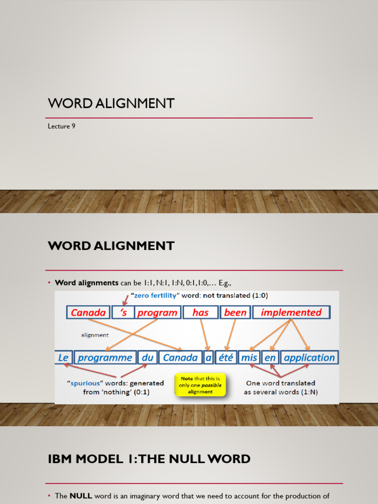 Word Alignment For Machine Translation | PDF