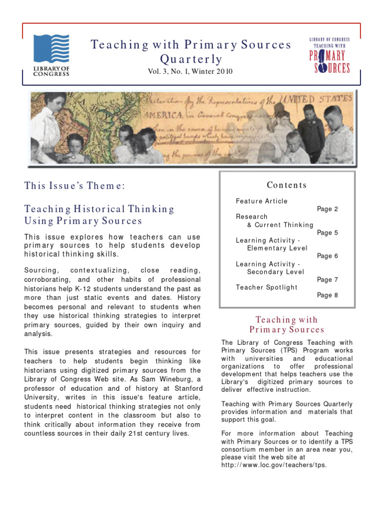 Historical Thinking | PDF | Primary Sources | Teachers