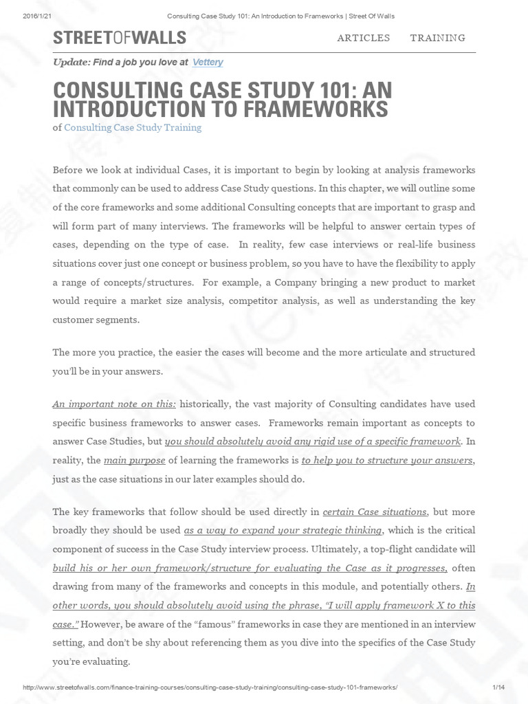 Consulting Frameworks Guide | PDF
