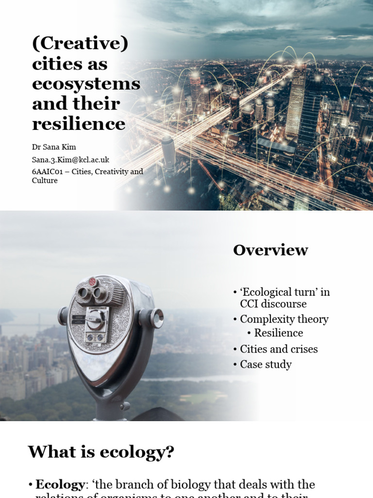 Creative Cities As Ecosystems and Their Resilience | PDF | Ecological ...