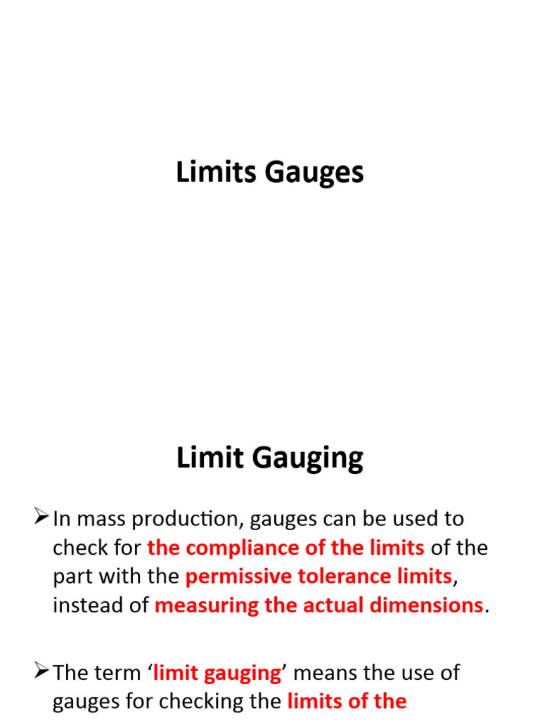 Limit Gauges - 24 | PDF