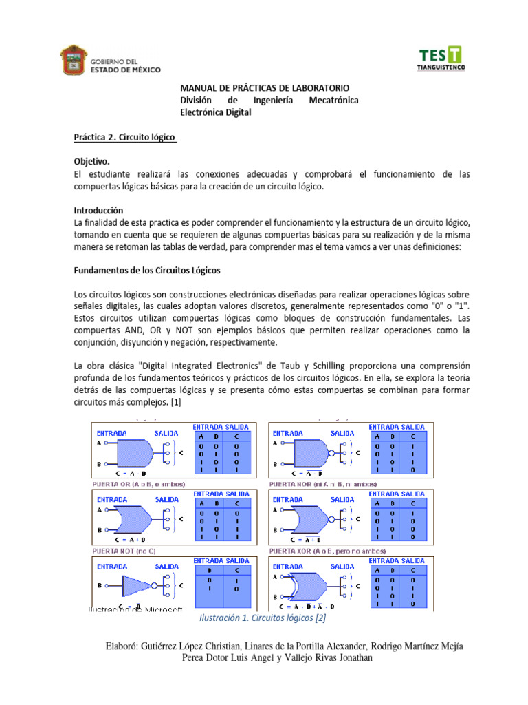 Practica2.circuito Lógico | PDF