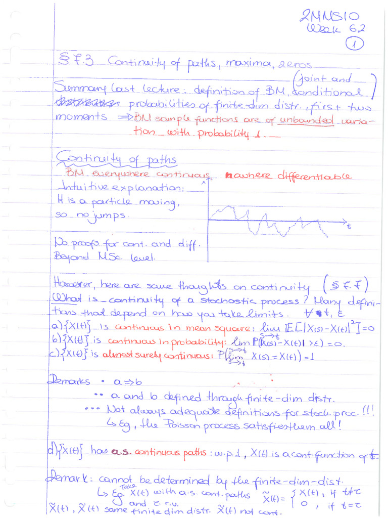 11 Lecture - Brownian Motion | PDF
