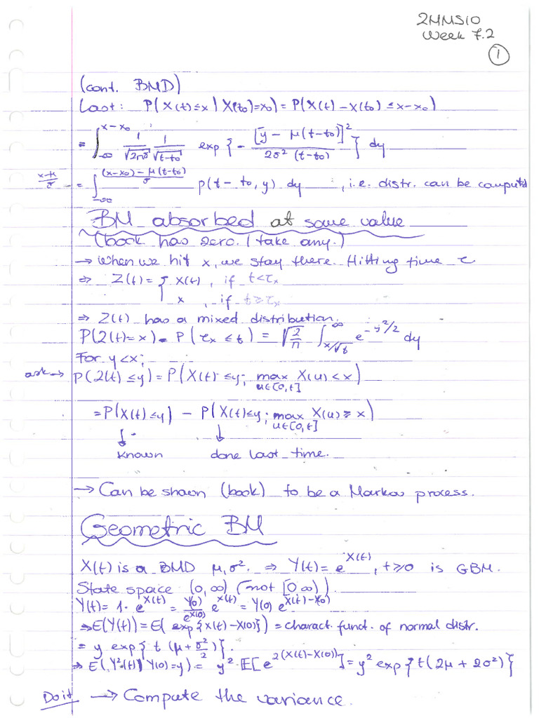 13 Lecture - Brownian Motion | PDF