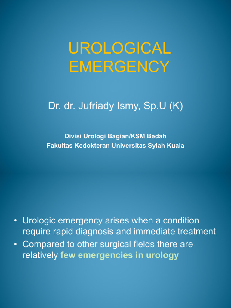 Urological Emergency (Ver 1) | PDF