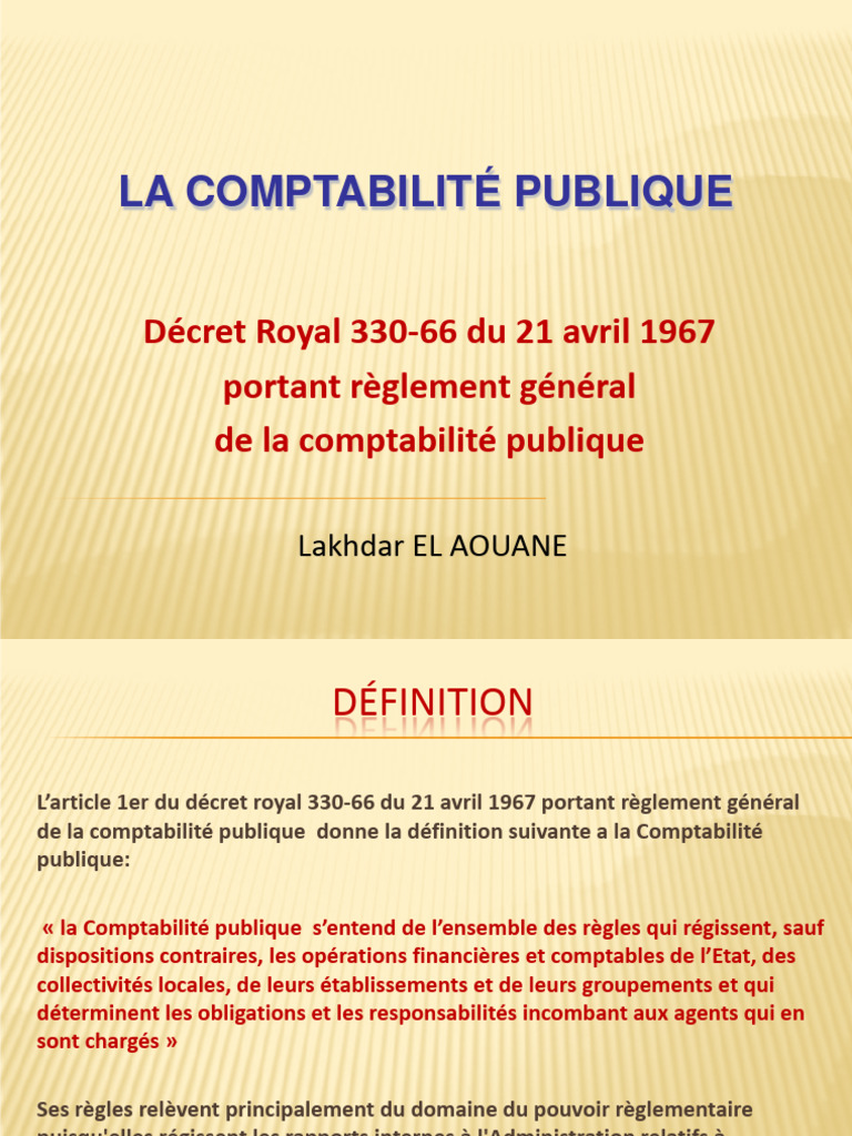 1ere Partie-Cours Sur La Comptabilit Publique | PDF