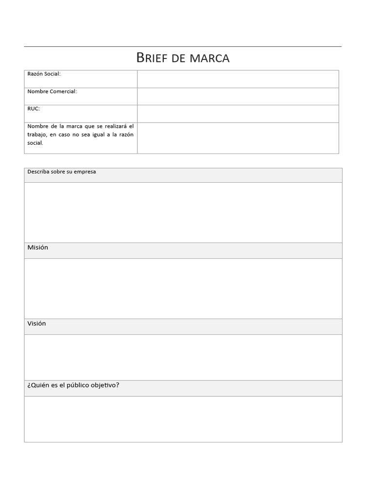 Modelo de Brief | PDF