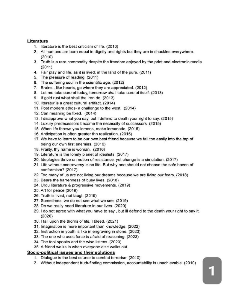 CSS Essays 2010-2023 | PDF