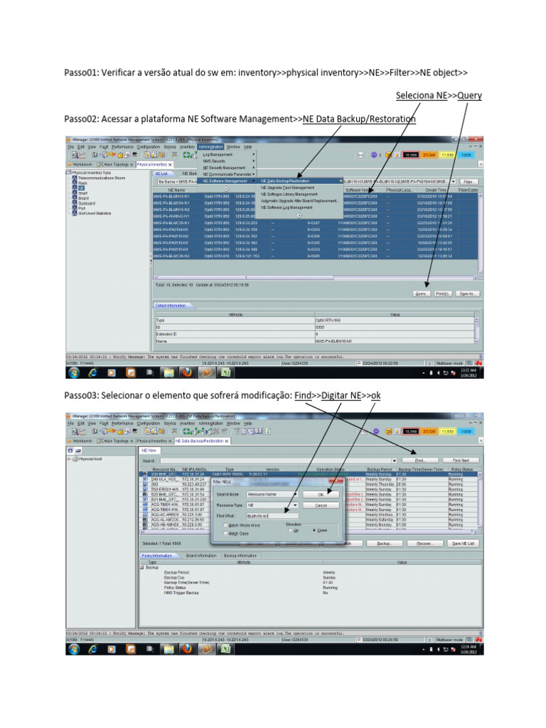 Manual Upgrade Version Huawei NE U2000 | PDF