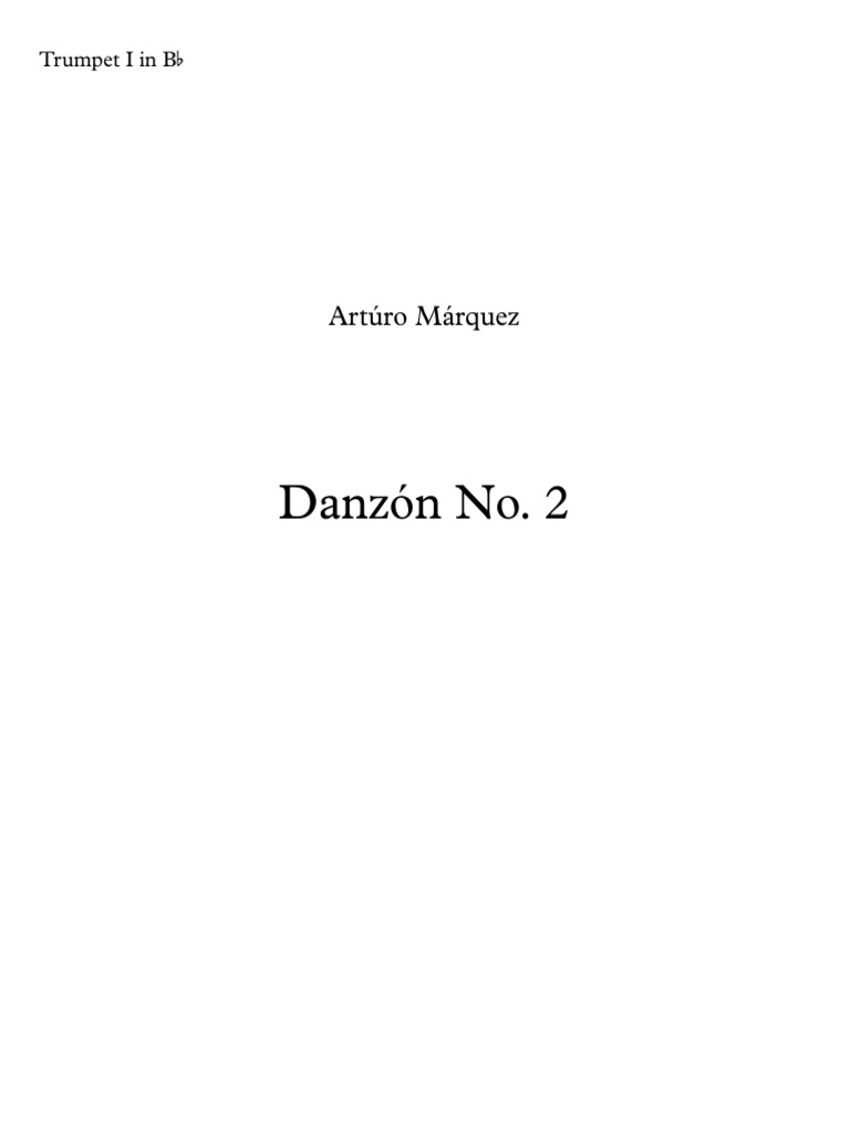 Marquez - Danzon 2 - Trumpet I in BB | PDF