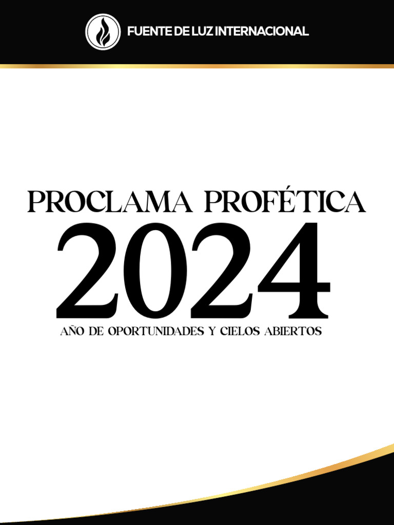 PROCLAMA PROFETICA 2024 | PDF