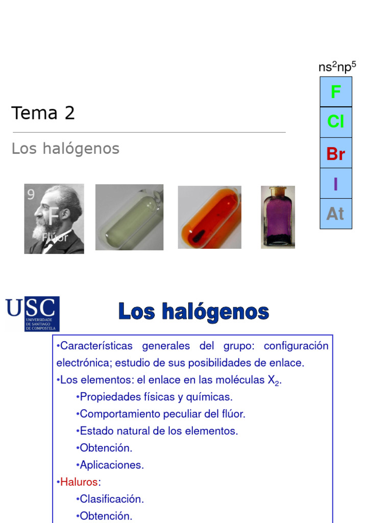 Tema 2 Halogenos | PDF | Tecnología