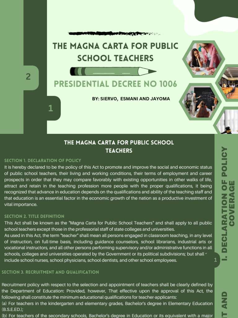 THE MAGNA CARTA FOR PUBLIC SHOOL TEACHERS AND 1 | PDF | Cost Of Living | Teachers