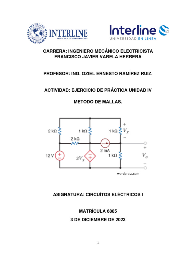 Análisis de Nodos y Mallas | PDF | Ecuaciones | Red eléctrica
