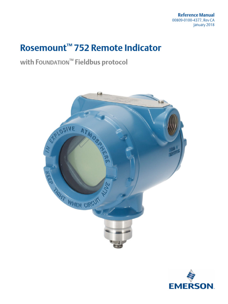 Manual Rosemount 752 Remote Indicator Foundation Fieldbus Protocol en ...