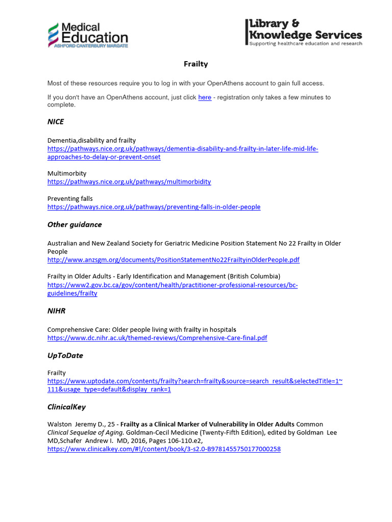 Frailty | PDF
