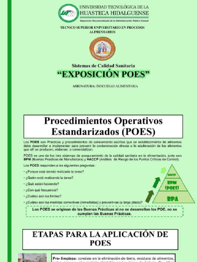 Exposicin Poes Procedimientos Operativos Estandarizados | PDF