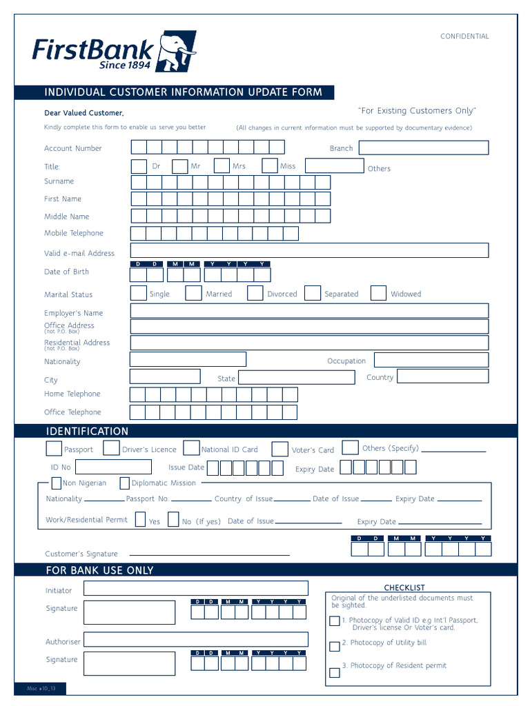 Update Form (Individual) | PDF