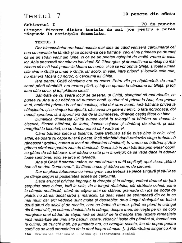 Testul 7 | PDF