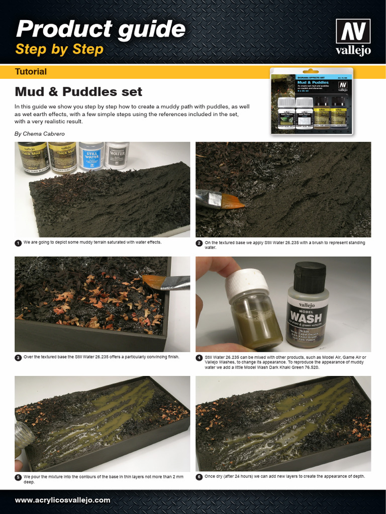 Vallejo Stepbystep Mud Puddles Set EN | PDF | Home & Garden