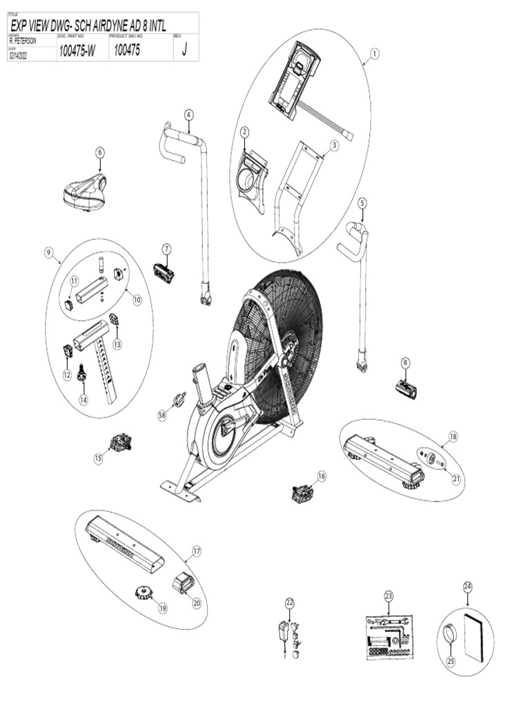 Airdyne Bike - 100475-W SCH Ad 8 Bike Intl, Exp View | PDF