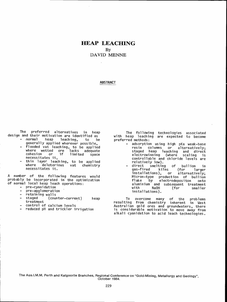 Heap Leaching | PDF