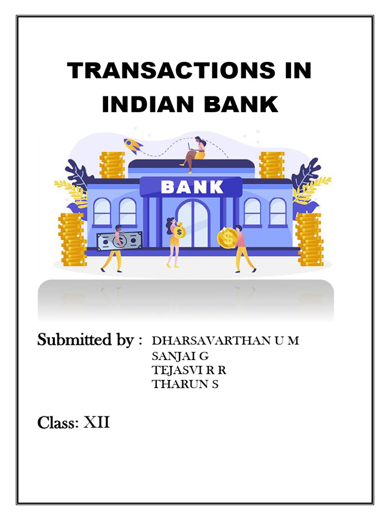 Transactions in Indian Bank | PDF