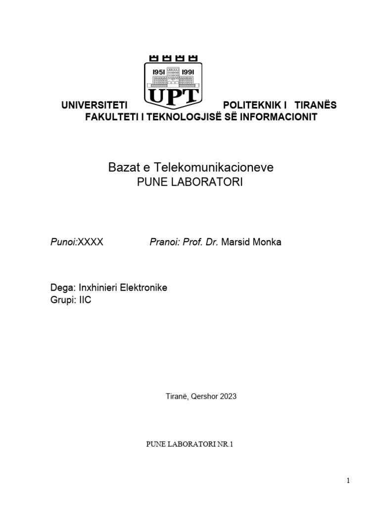 Pune Laboratori TLK 1 2 3 Pam PWM PPM | PDF