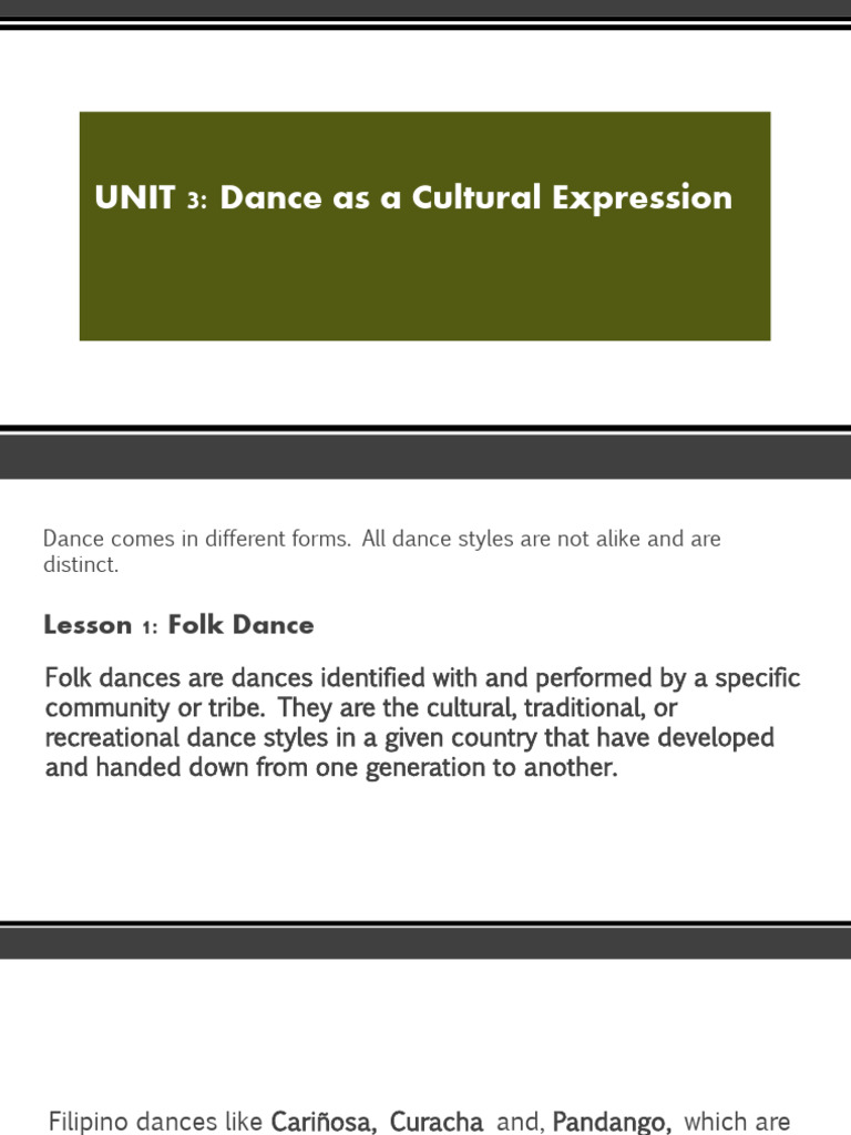 12 Dance Unit 3 | PDF | Dances | Philippines