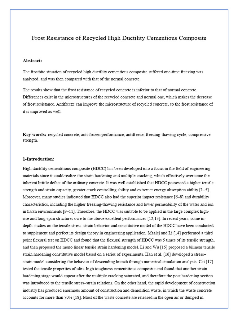 Engineers' Guide to Frost-Resistant Concrete | PDF