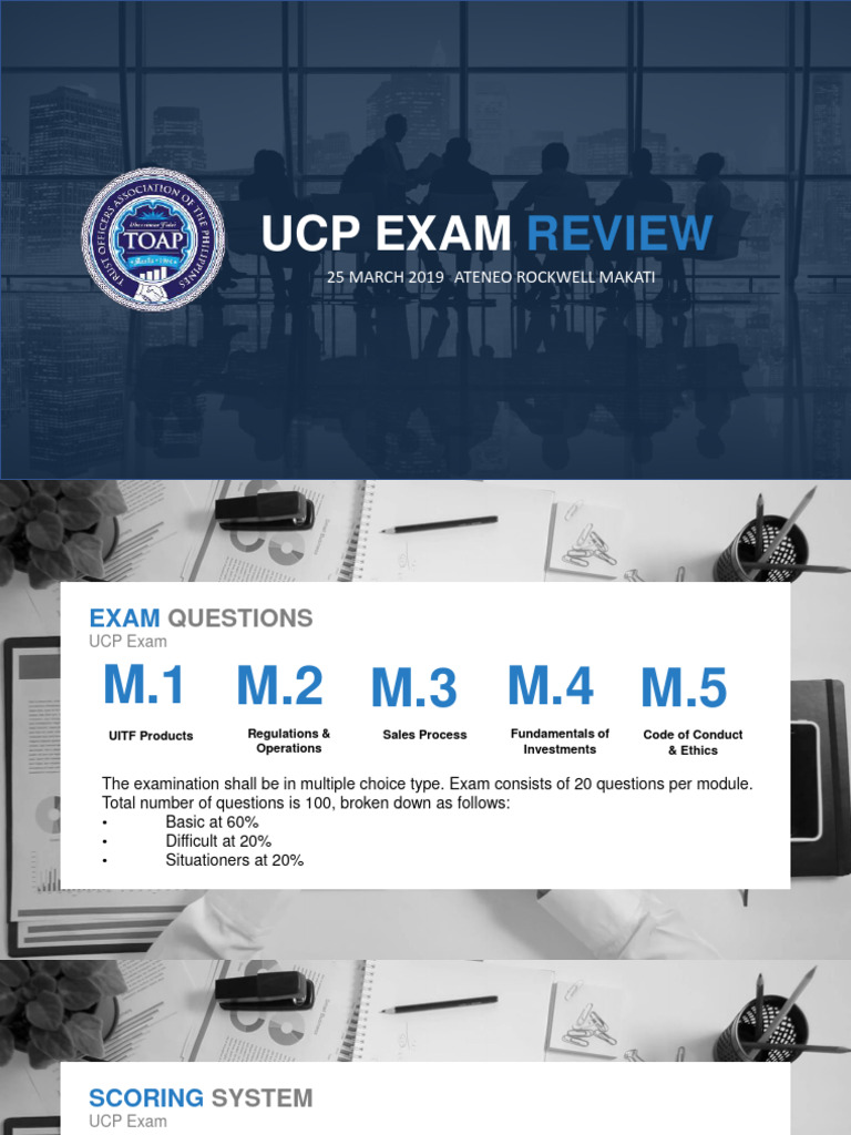 TOAP UCP Exam Review Materials v021822 | PDF