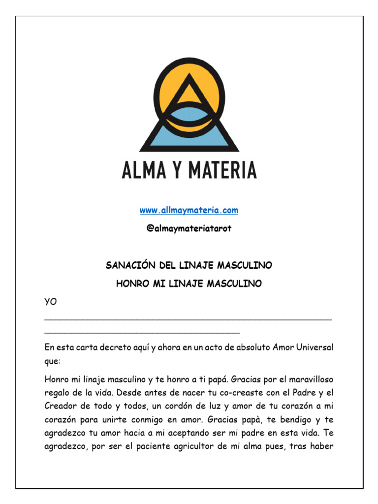 Sanación del Linaje Masculino | PDF | Relaciones personales, crianza y ...