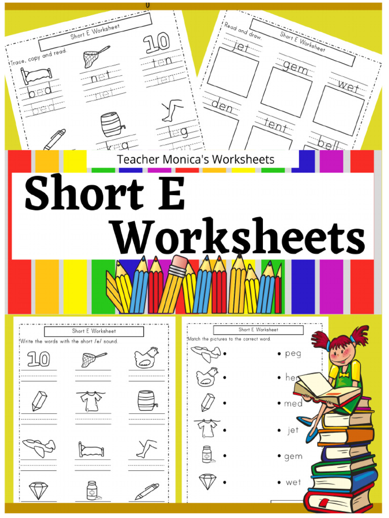Short E Sound Practice Worksheet | PDF