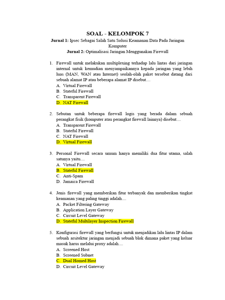 Soal - Kelompok 7 | PDF
