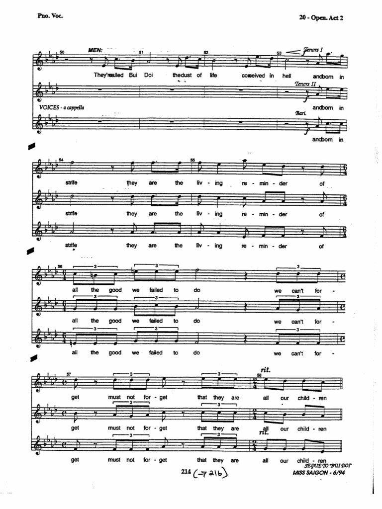 Miss Saigon Bui Doii | PDF