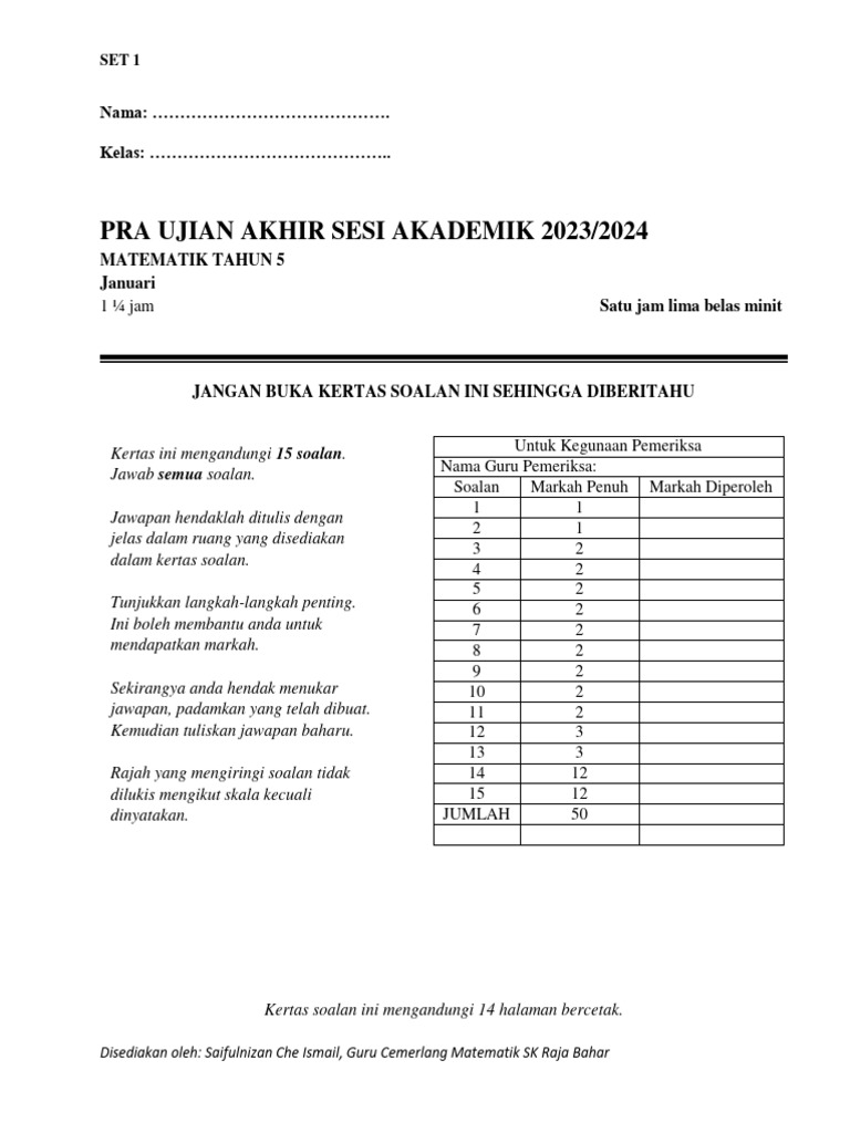 SET-1-MT-THN-5-UASA-20232024 | PDF