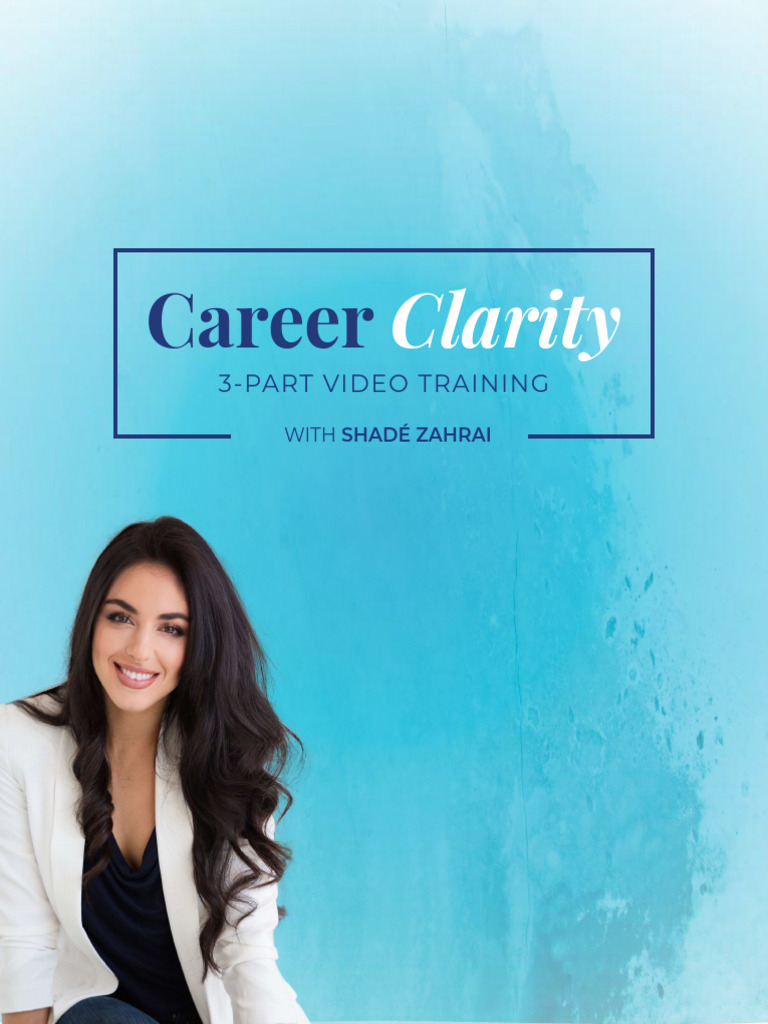 Career Clarity With Shadé Zahrai - Action Book - Optimizer | PDF