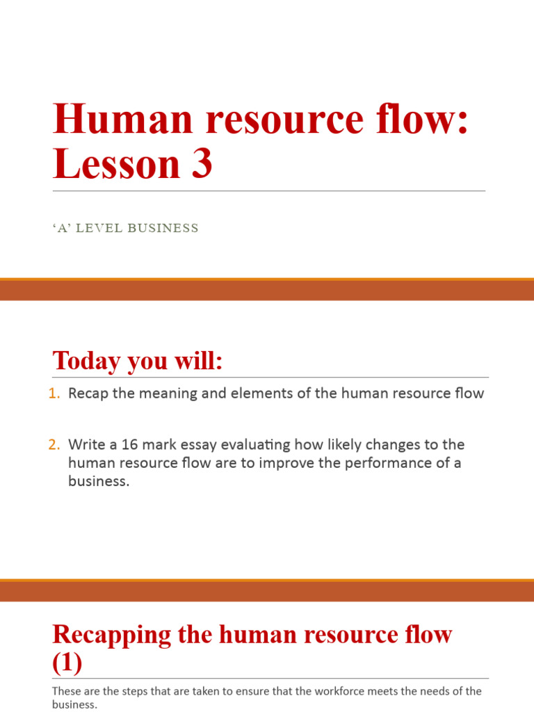 HR Flow - Lesson 3 | PDF | Career & Growth | Business