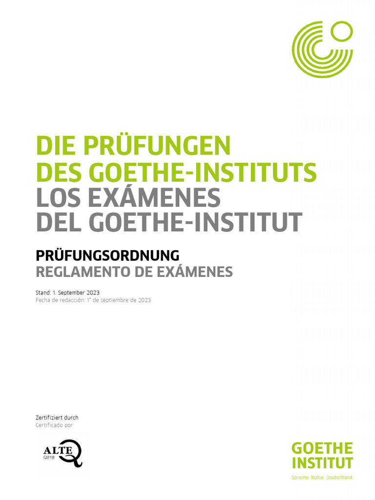 Reglamento Goethe 2024 | PDF