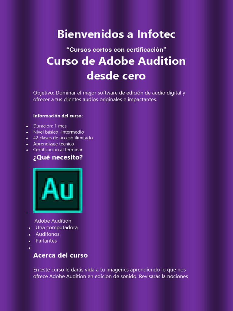Curso Adobe Audition Temario | PDF