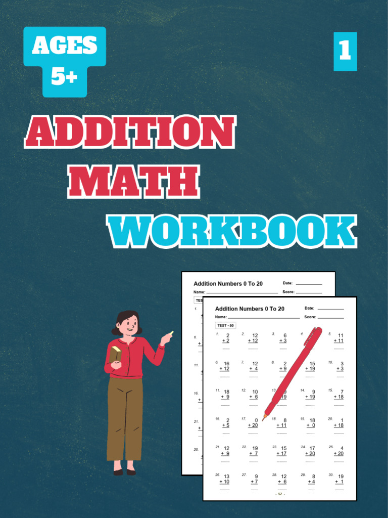 Addition Math Workbook, Level 1 | PDF