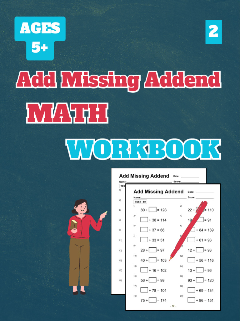 Add Missing Addend Math Workbook, Level 2 | PDF