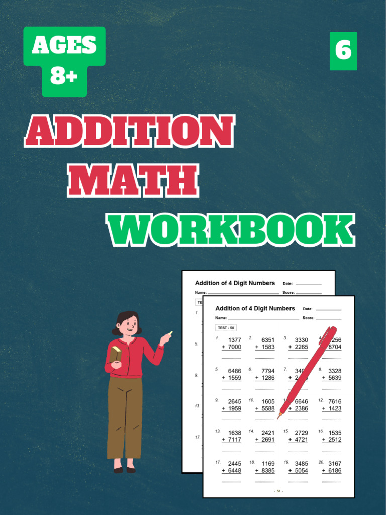 Addition Math Workbook, Level 6 | PDF