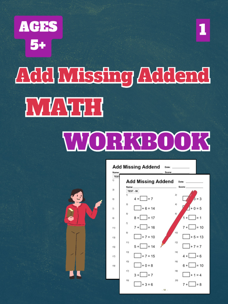 Add Missing Addend Math Workbook, Level 1 | PDF